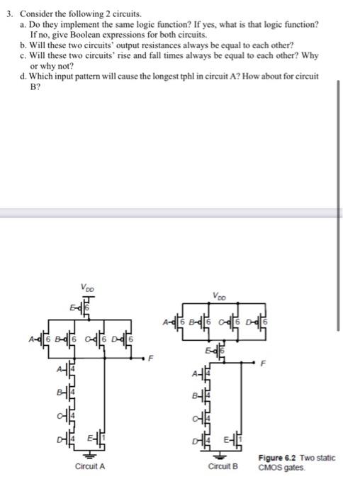 3 Consider The Following 2 Circuits A Do They 