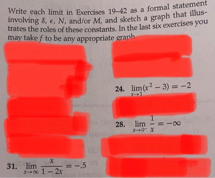 Solved Write each limit in Exercises 19−42 as a formal | Chegg.com