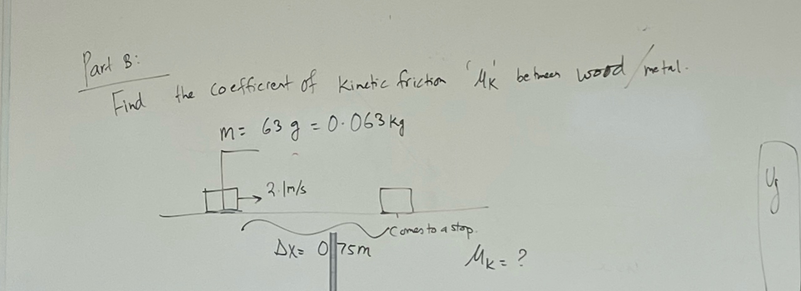 Solved Part B:Find the coefficient of Kinetic friction | Chegg.com