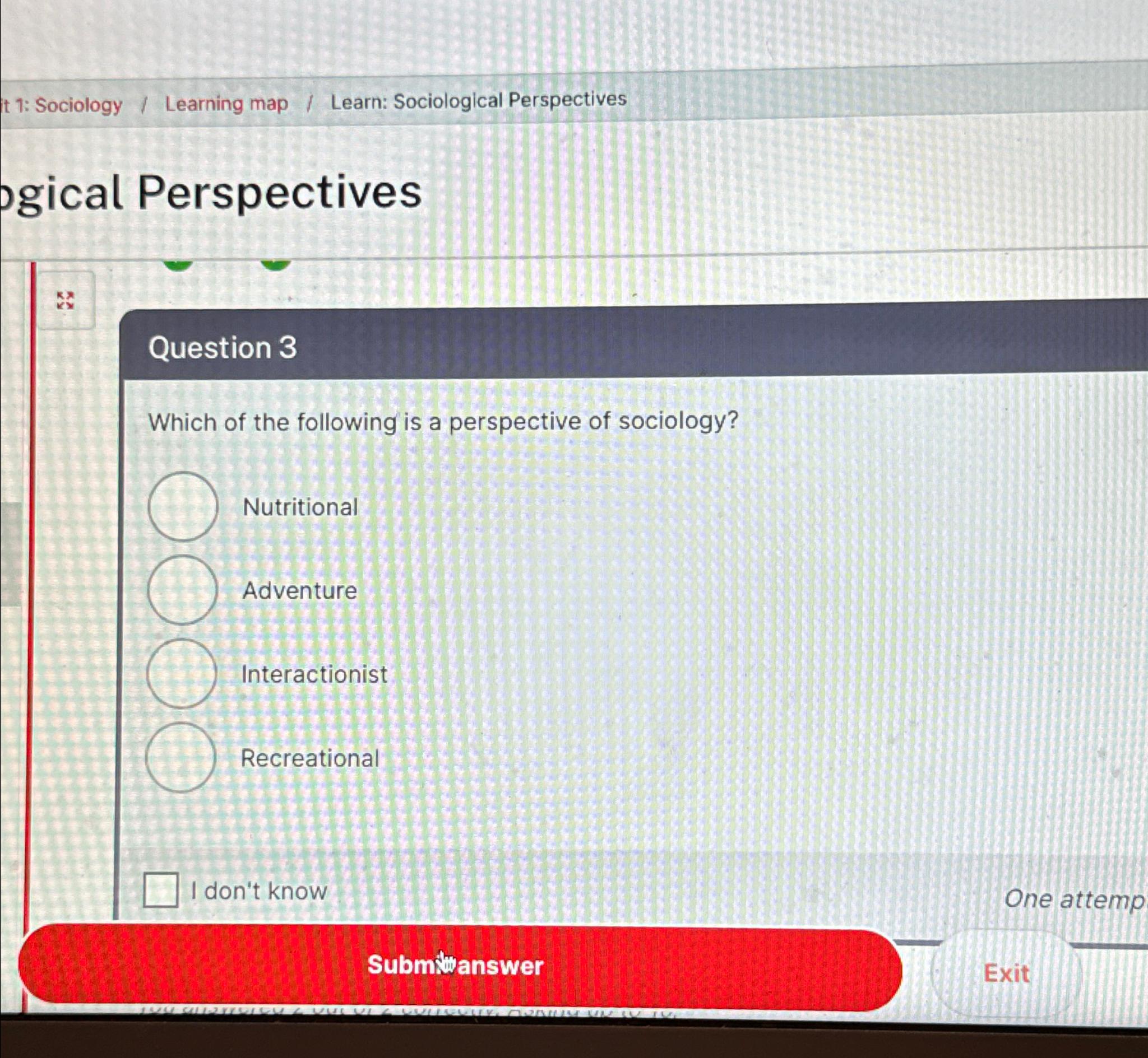 Solved it 1 ﻿Sociology / ﻿Learning map / ﻿Learn: | Chegg.com