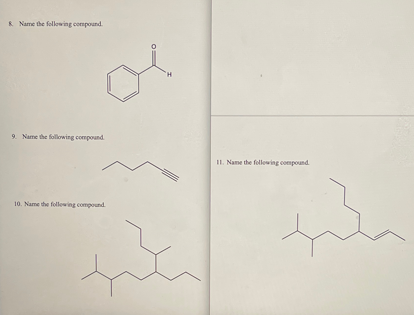 Solved Name the following compound.Name the following | Chegg.com