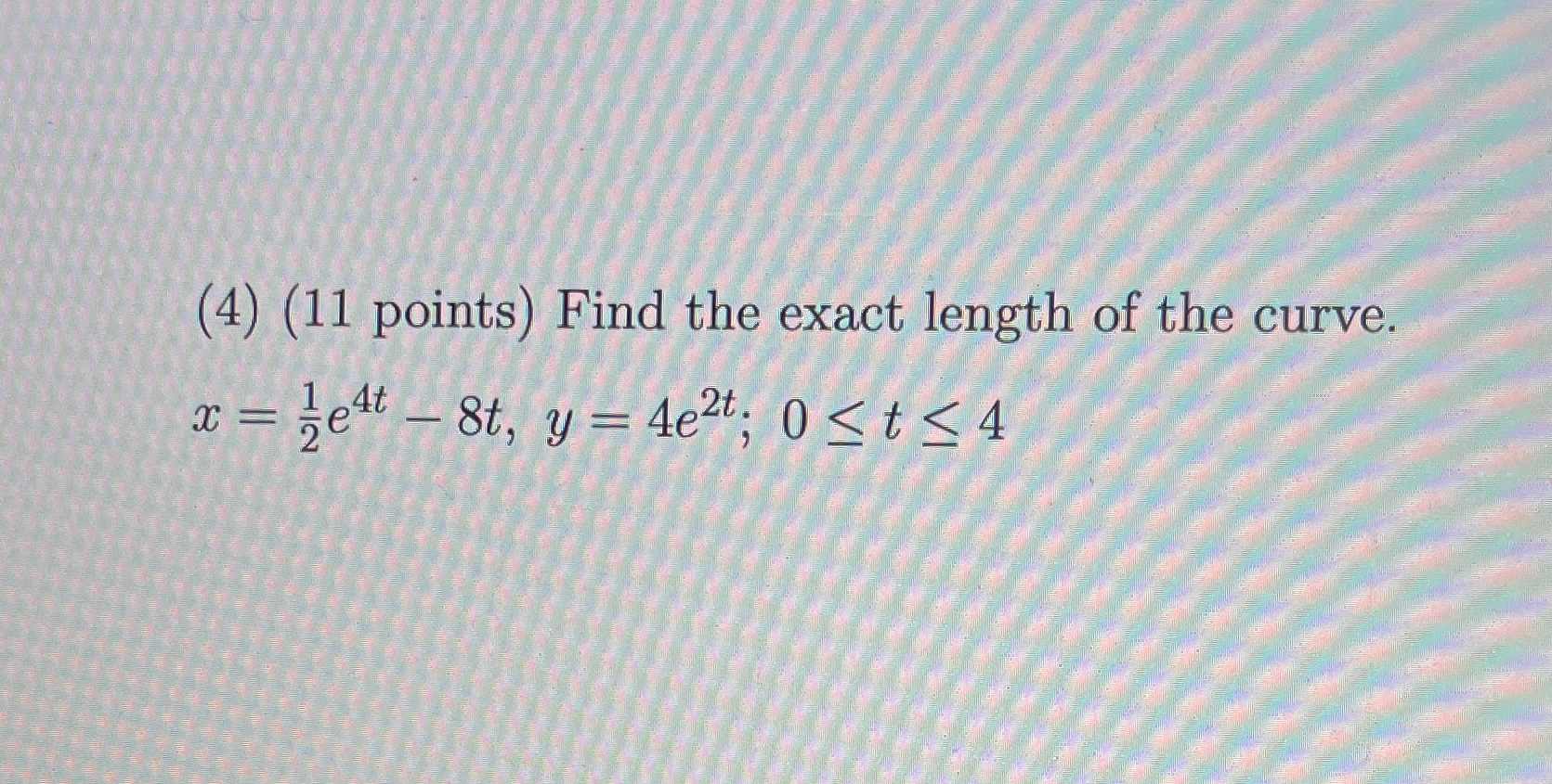 Solved Find the exact length of the | Chegg.com