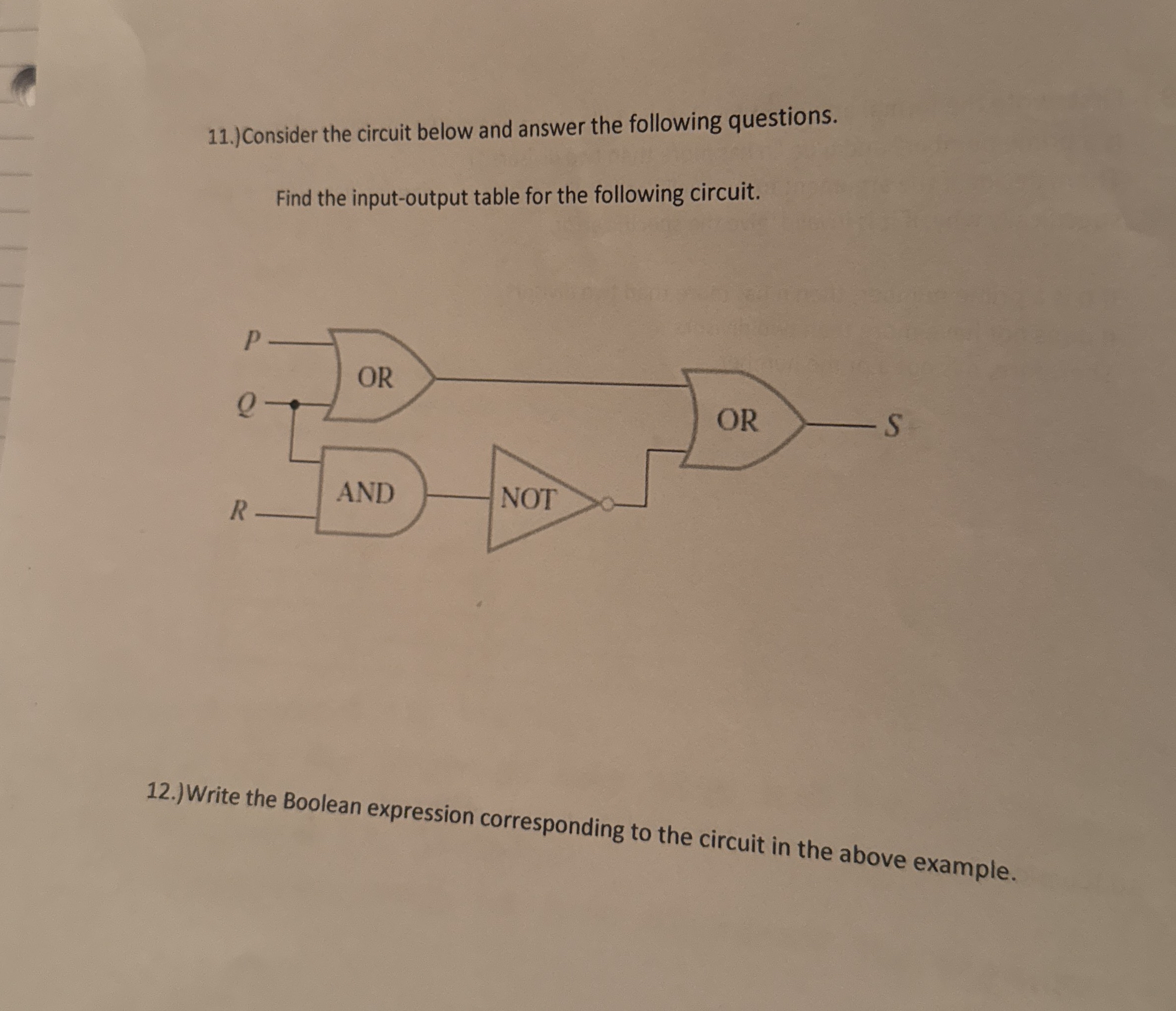 11.) ﻿Consider the circuit below and answer the | Chegg.com