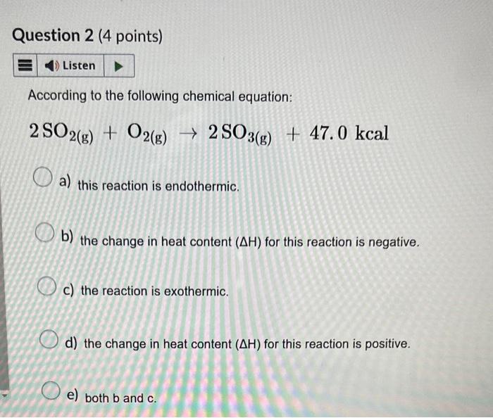 Solved According to the following chemical equation: 2SO2( | Chegg.com