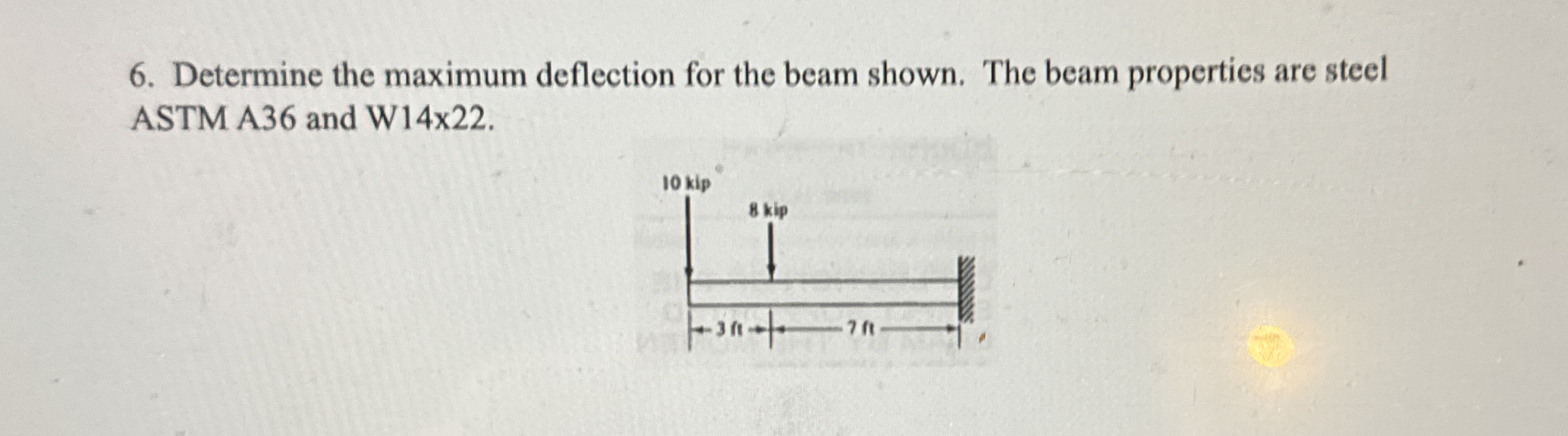 Determine the maximum deflection for the beam shown. | Chegg.com
