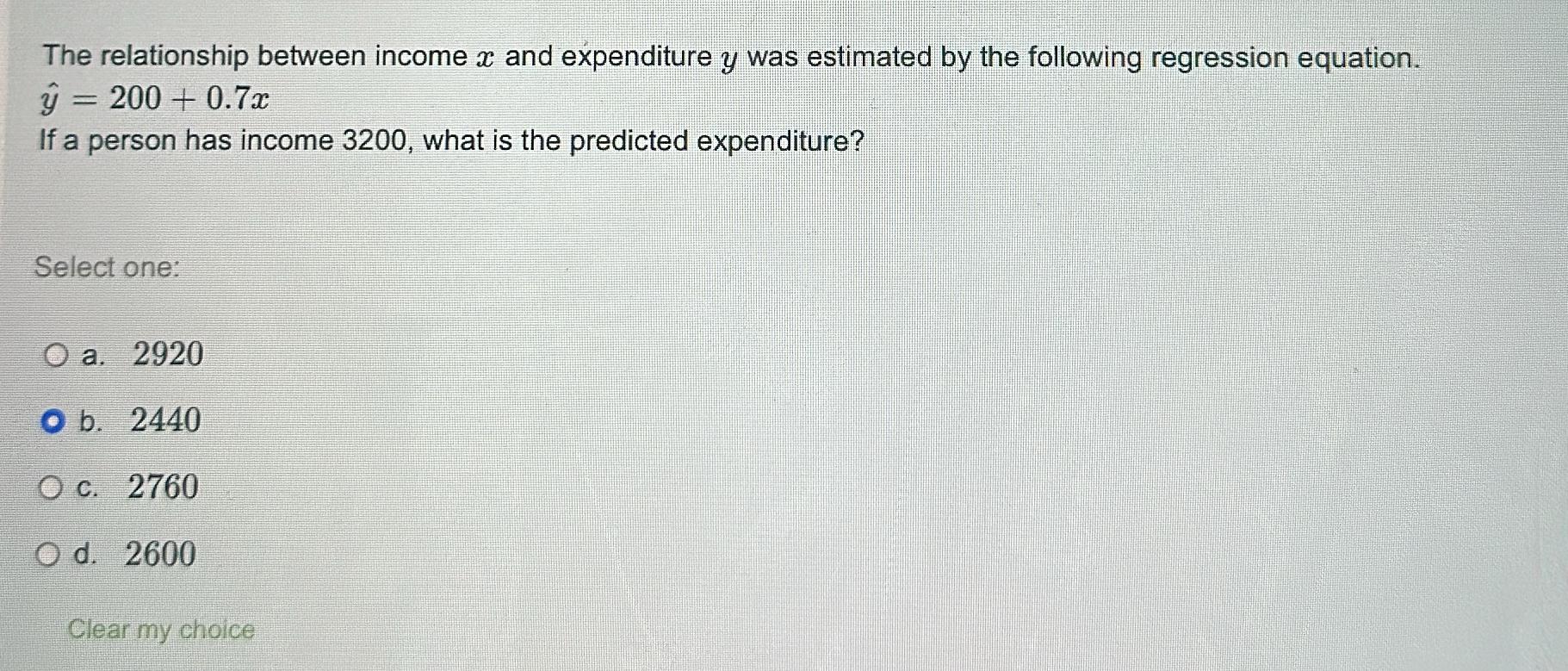 Solved The relationship between income x ﻿and expenditure y | Chegg.com