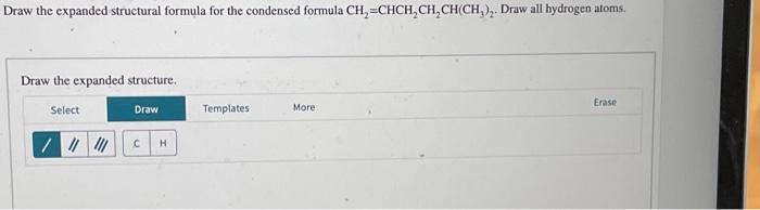 Solved Draw the expanded structural formula for the | Chegg.com
