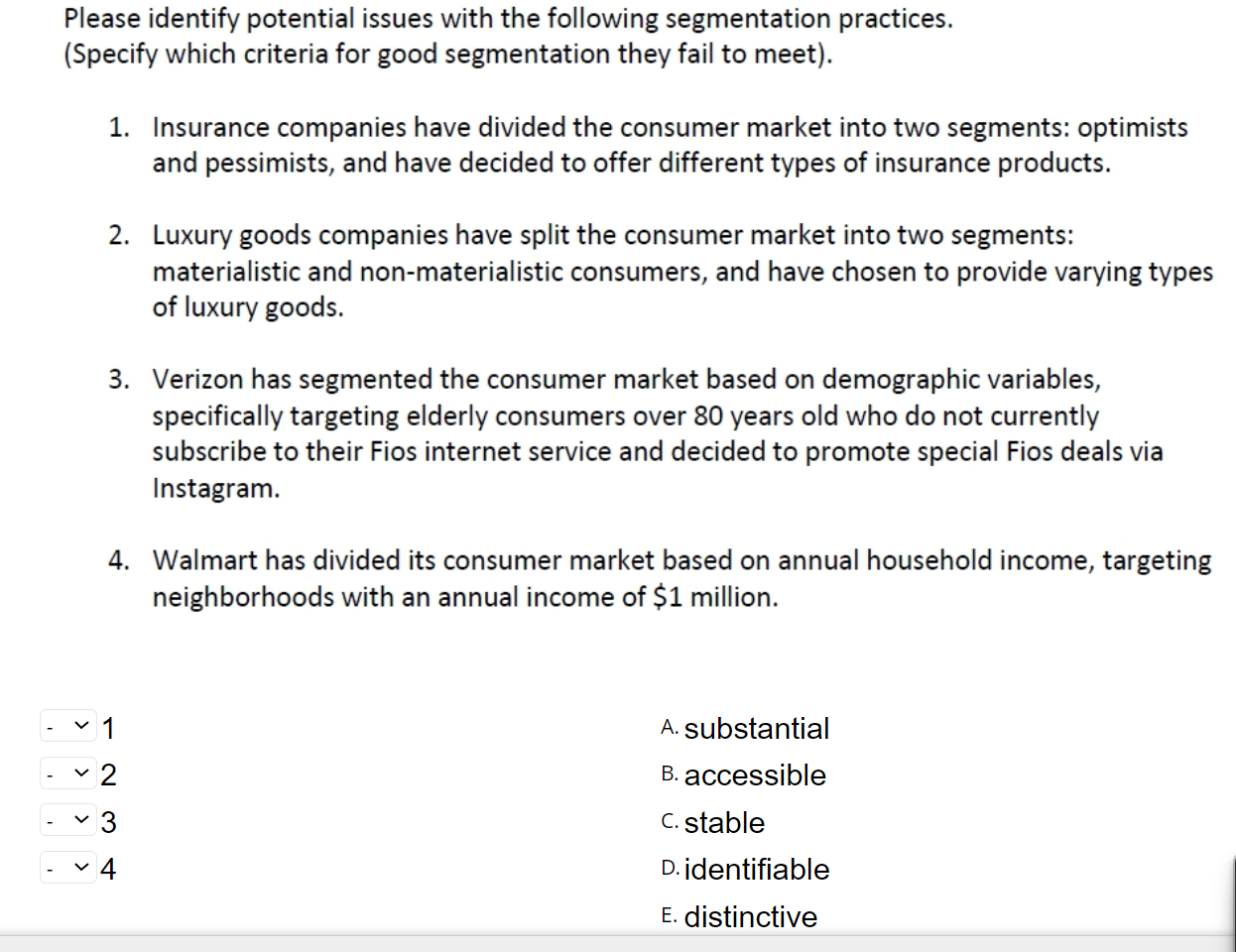 Solved Please identify potential issues with the following | Chegg.com