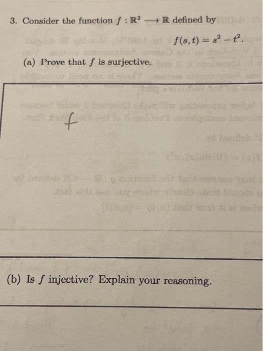 Solved 3. Consider the function f : R2 + R defined by f(s, | Chegg.com