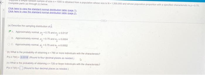 Solved Click here to view the standard normat oatribufon | Chegg.com