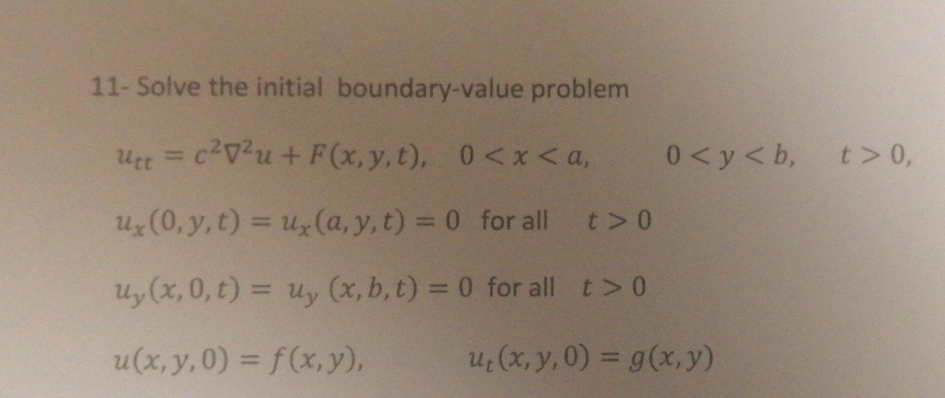 11- Solve the initial boundary value problem Urt = | Chegg.com