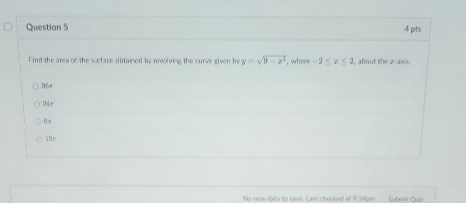 Solved Find the area of the surface obtained by revolving | Chegg.com