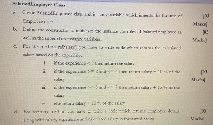 Solved 1 Write Java Application As Per Class Diagram And