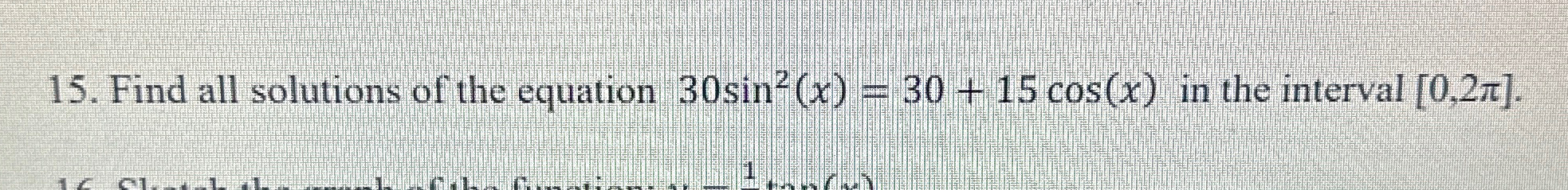 Solved Find all solutions of the equation | Chegg.com