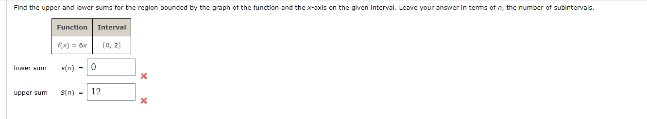 Solved Find the upper and lower sums for the region bounded | Chegg.com