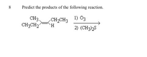 Solved Predict the products of the following reaction. CH3. | Chegg.com