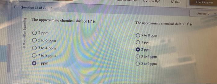 Solved For the protons labeled Ha and Hb in the structure, | Chegg.com