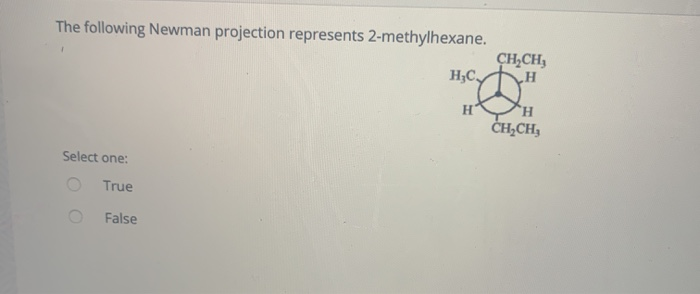 Solved The following Newman projection represents | Chegg.com