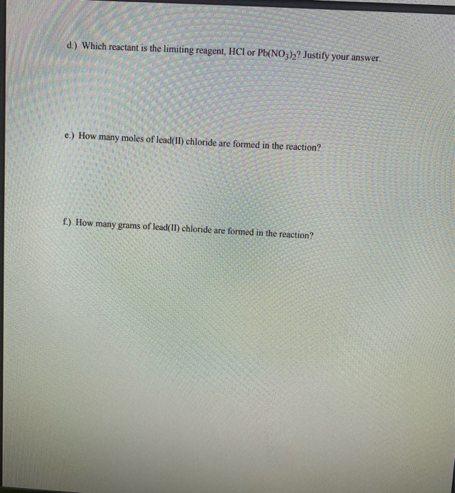 Solved 6232(1).pdf LIMITING REAGENT PRE-LAB ASSIGNMENT Name | Chegg.com