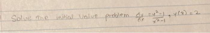 Solved Solve The Initiol Value Problem