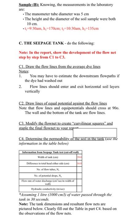 Procedure for constant head test on granular soil: 1. | Chegg.com