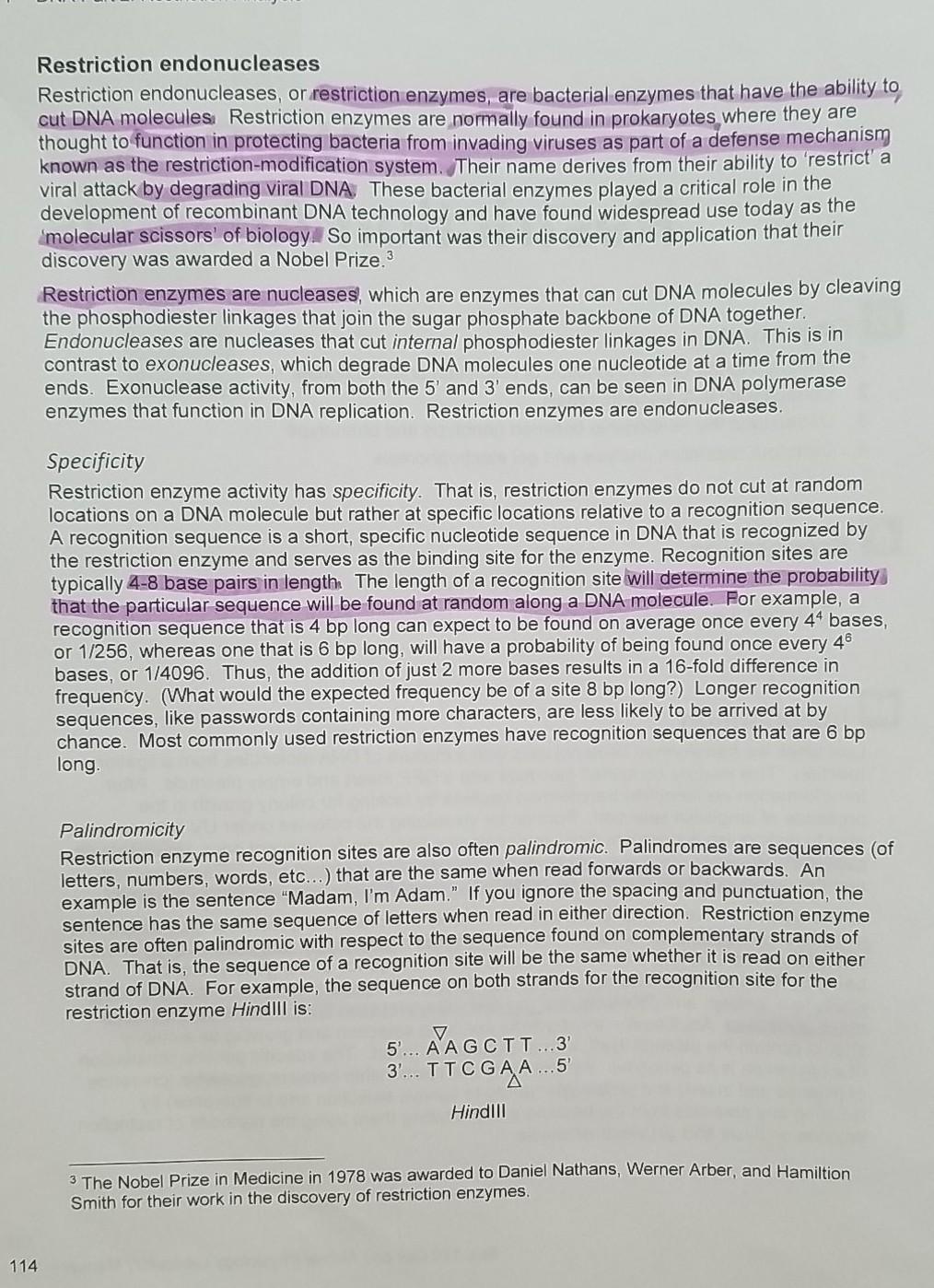 Restriction endonucleases Restriction endonucleases, | Chegg.com