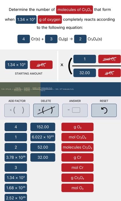 Solved Determine the number of molecules of Cro, that form | Chegg.com
