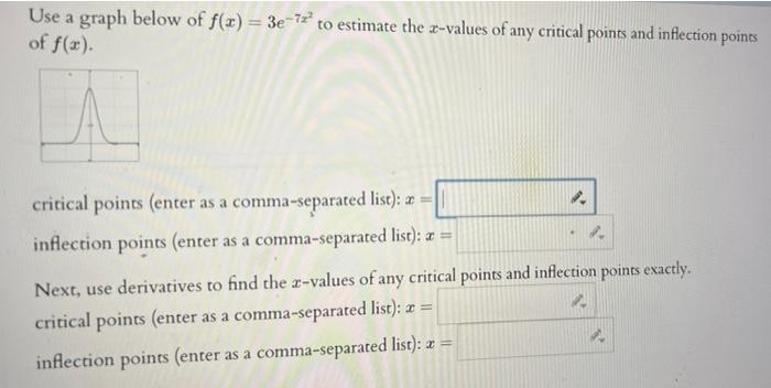 Solved Use a graph below of f(x) = 3e-72 to estimate the | Chegg.com