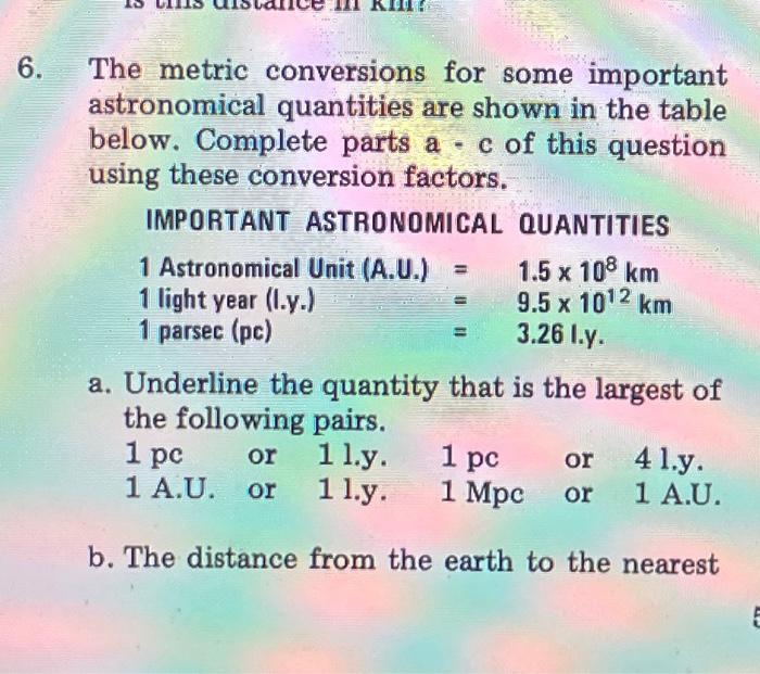 Solved 5. Conversions between the metric and English system | Chegg.com