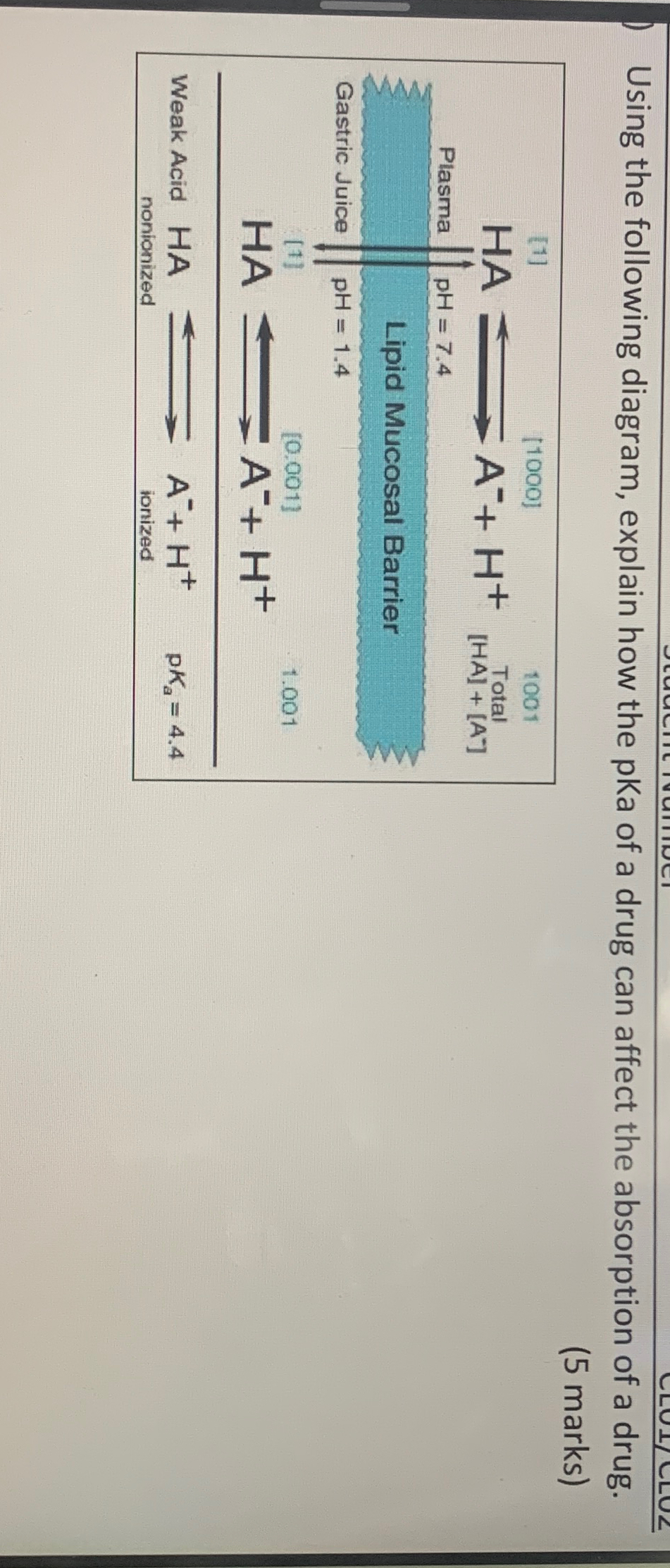 Solved Using the following diagram, explain how the pKa of a | Chegg.com