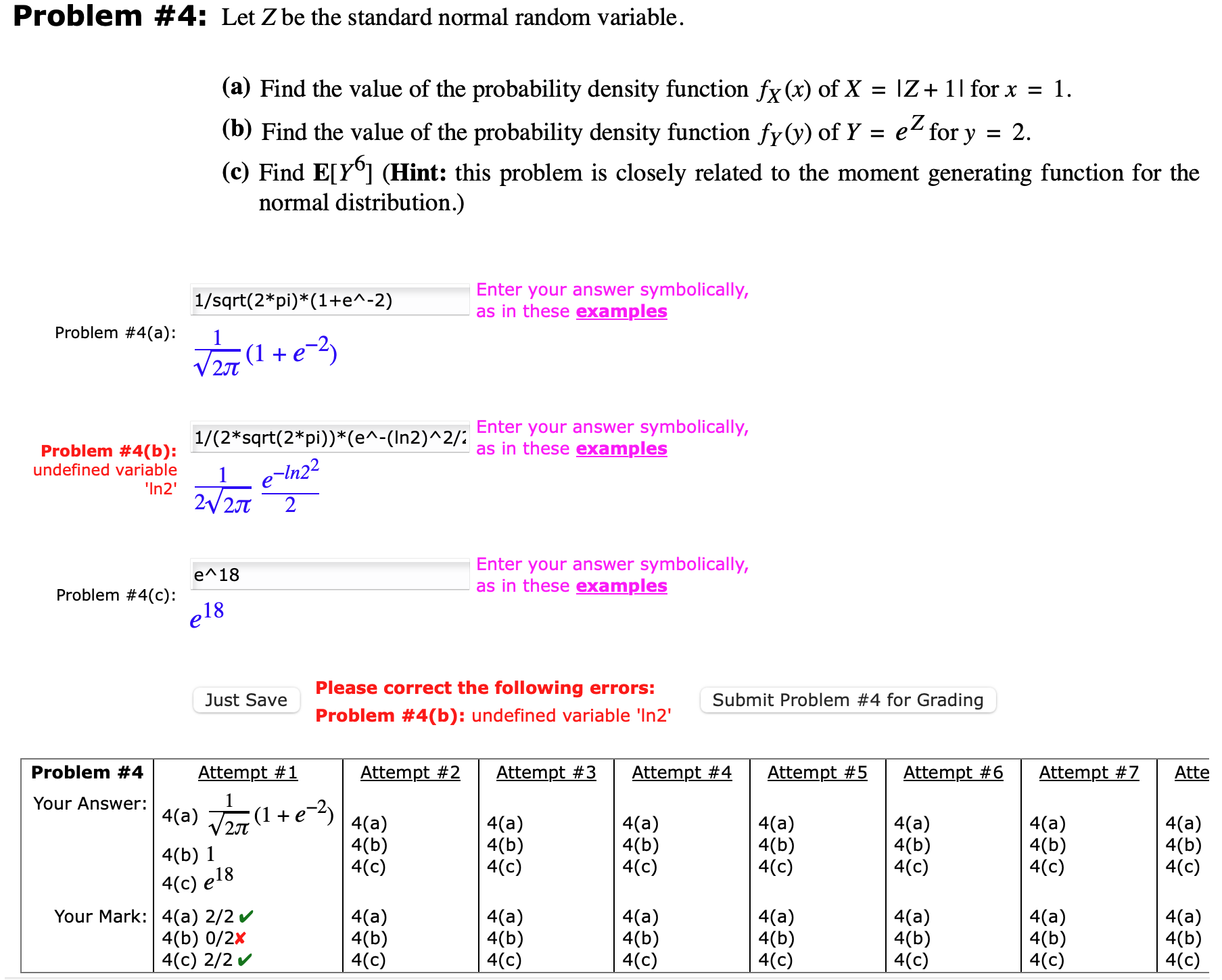 Problem #4: Let Z ﻿be the standard normal random | Chegg.com