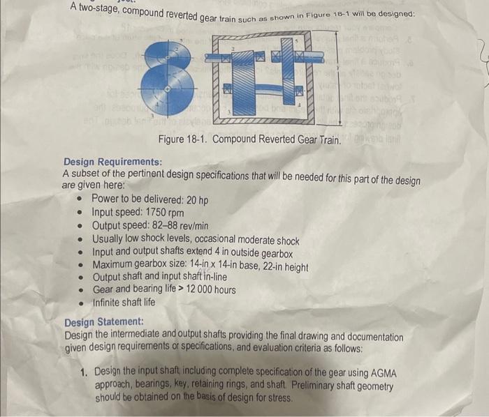 Solved Design Requirements: A subset of the pertinent design | Chegg.com