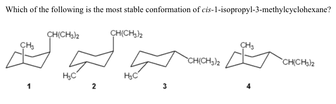 Solved Which of the following is the most stable | Chegg.com