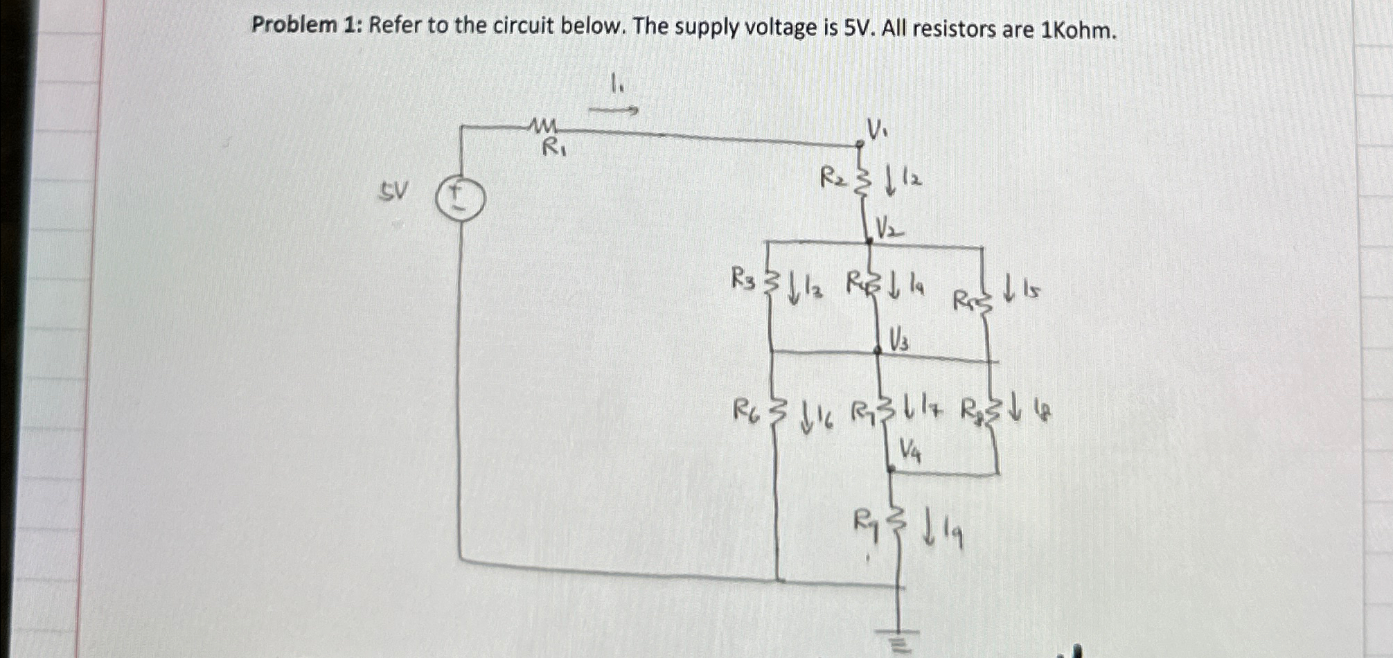 Solved Problem 1: Refer to the circuit below. The supply | Chegg.com