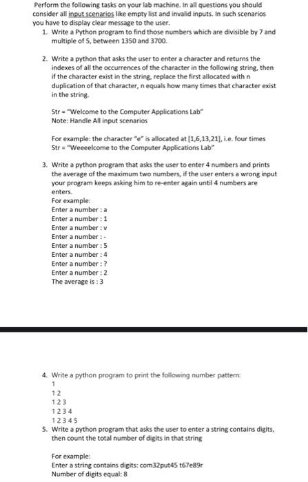 Solved consider all input scenarios like empty list and | Chegg.com