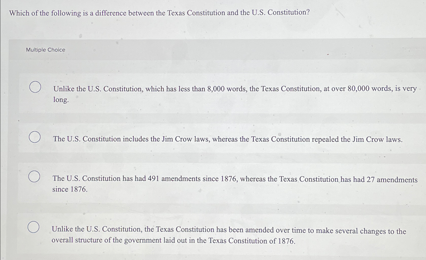 Solved Which of the following is a difference between the | Chegg.com