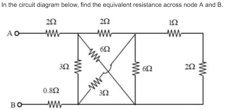 Solved In the circuit diagram below, find the equivalent | Chegg.com