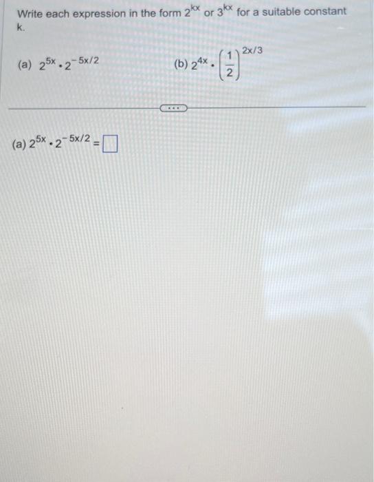 Solved Write each expression in the form 2kx or 3kx for a | Chegg.com