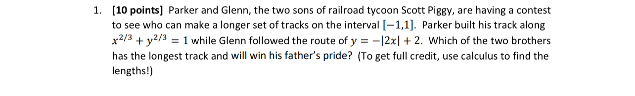 Solved [10 ﻿points] ﻿Parker and Glenn, the two sons of | Chegg.com