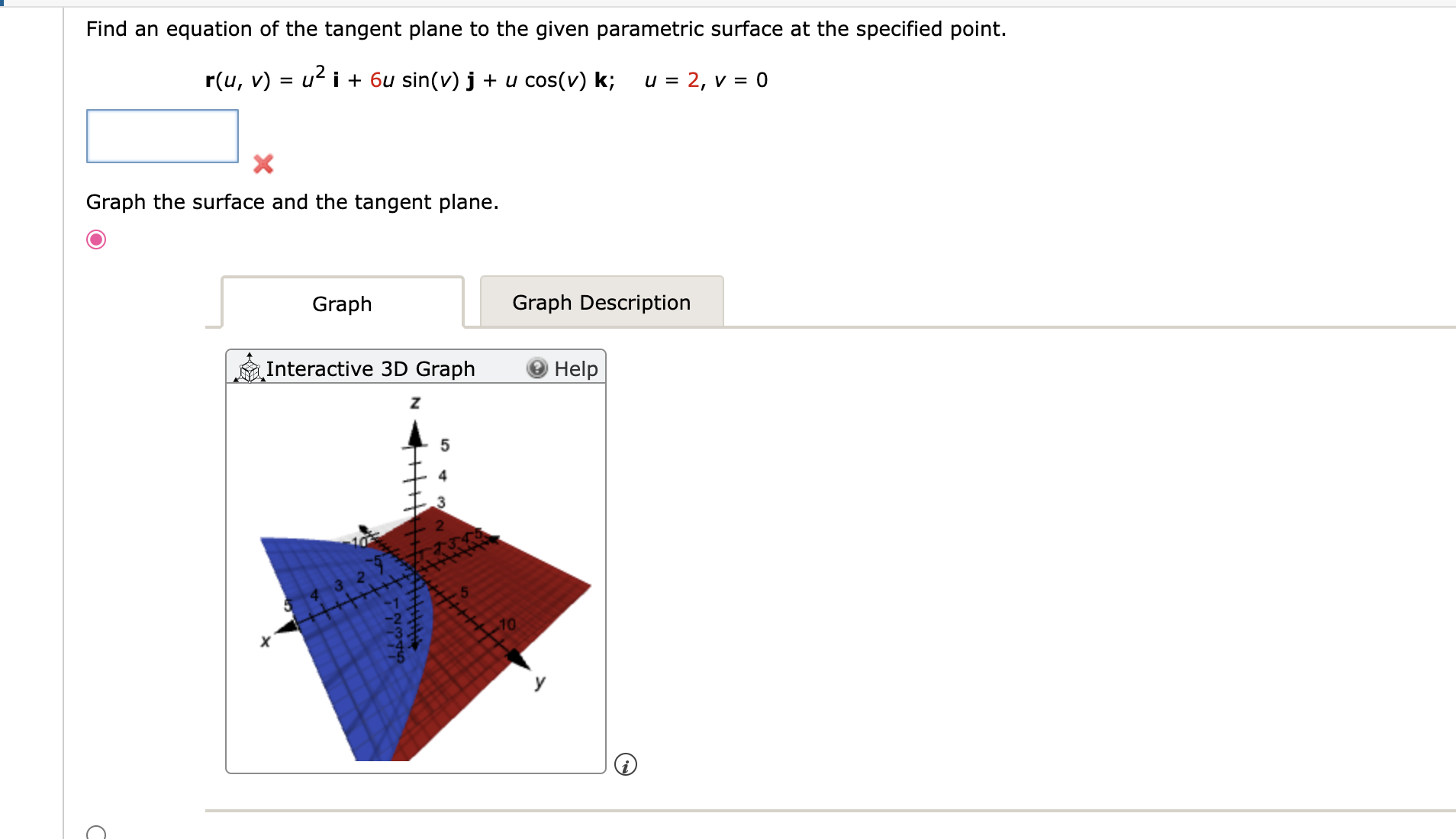 Solved Find an equation of the tangent plane to the given | Chegg.com