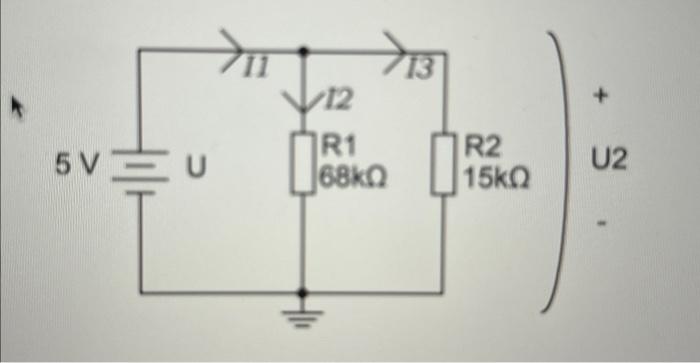 Solved Measure the voltage U2 and the currents I1, I2 and I3 | Chegg.com