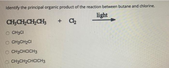 Solved Identify the principal organic product of the | Chegg.com