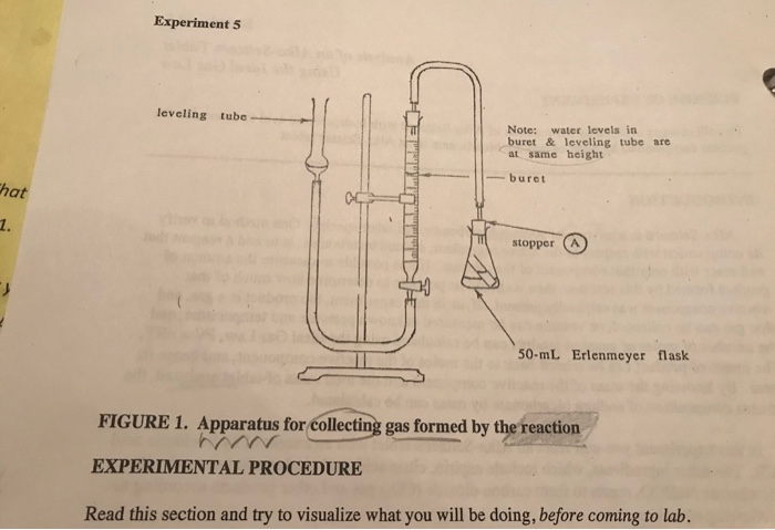 Solved Experiment 5 PRE-LABORATORY QUESTIONS 1/The apparatus | Chegg.com