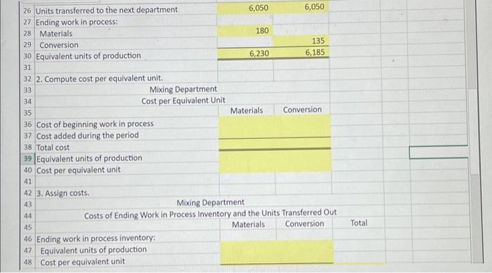 Solved Must be in formulas. For example cell B 26 = | Chegg.com