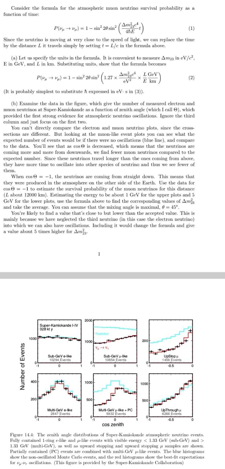 Solved Consider the formula for the atmospheric muon | Chegg.com