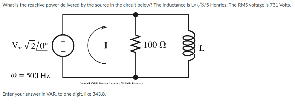 Solved What is ﻿the reactive power delivered by ﻿the source | Chegg.com