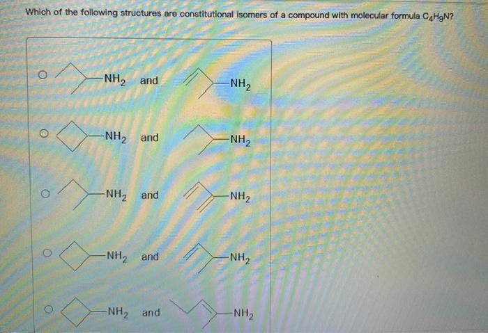 Solved Which of the following structures are constitutional | Chegg.com