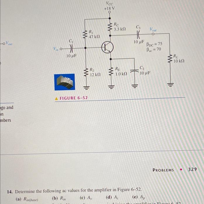 Solved 14. Determine the following ac values for the | Chegg.com
