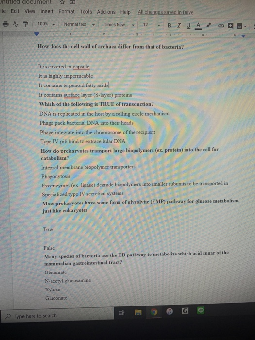 Solved Untitled documento File Edit View Insert Format Tools | Chegg.com
