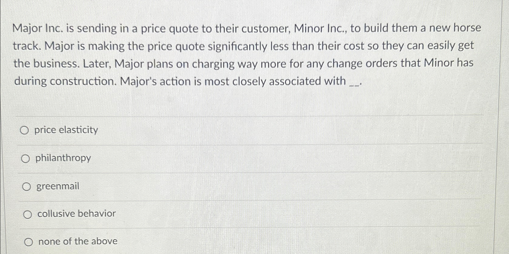 Solved Major Inc. is sending in a price quote to their | Chegg.com